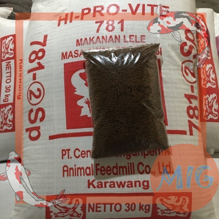 Jual HI PRO VITE 781 - 2 mm Pakan pelet Lele Nila Patin 500 gr makanan ...