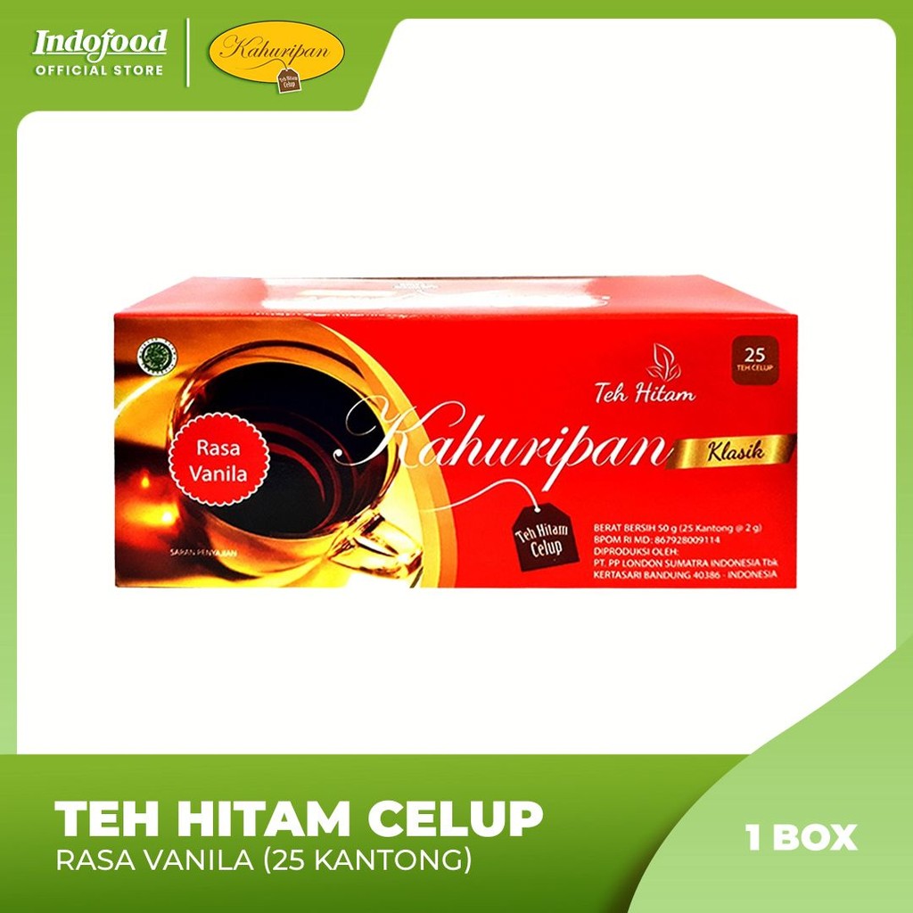 Jual Teh Kahuripan - Teh Hitam Celup rasa Vanilla 50 Gr | Shopee Indonesia