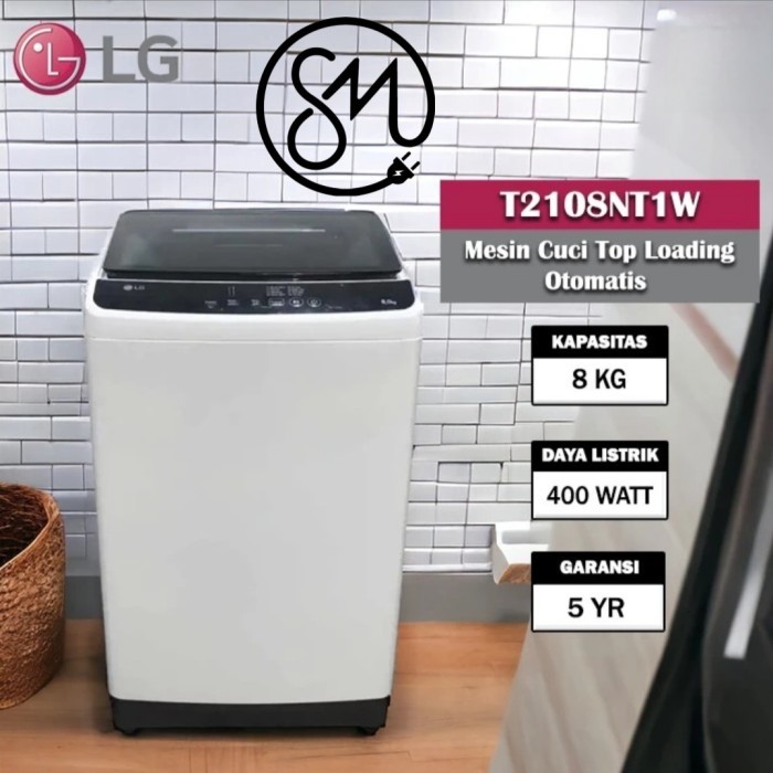 Jual Mesin cuci LG 8 Kg T2108NT1W 1 Tabung Top Loading 2108NT1W ...
