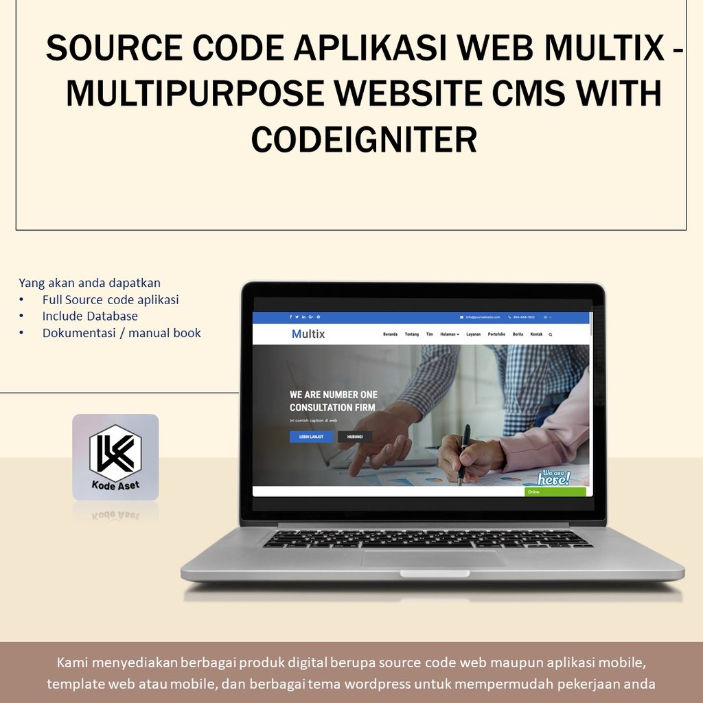 Jual SOURCE CODE APLIKASI WEB MULTIX - MULTIPURPOSE WEBSITE CMS WITH CODEIGNITER | Shopee Indonesia