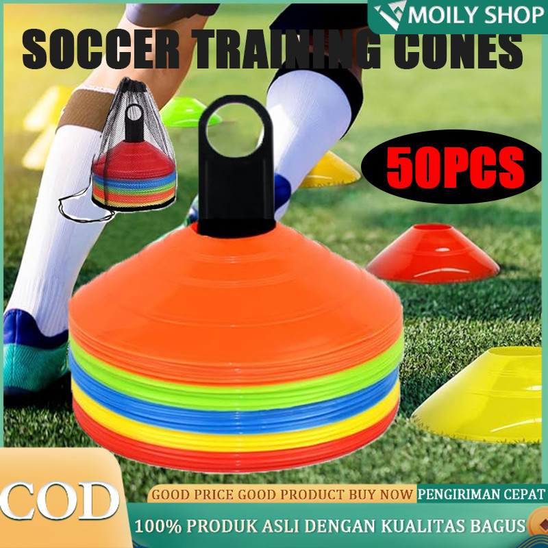 Jual 50pcs/Tas Cone Sepak Bola Mangkok Bola Training Latihan Atlet ...