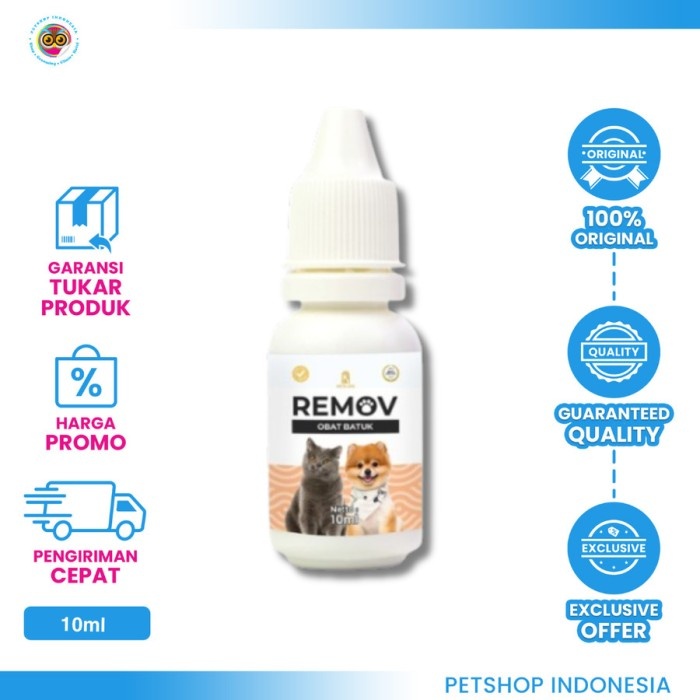 Jual REMOV Obat Batuk Mengobati Batuk Pada Kucing dan Anjing 10 ml | Shopee Indonesia