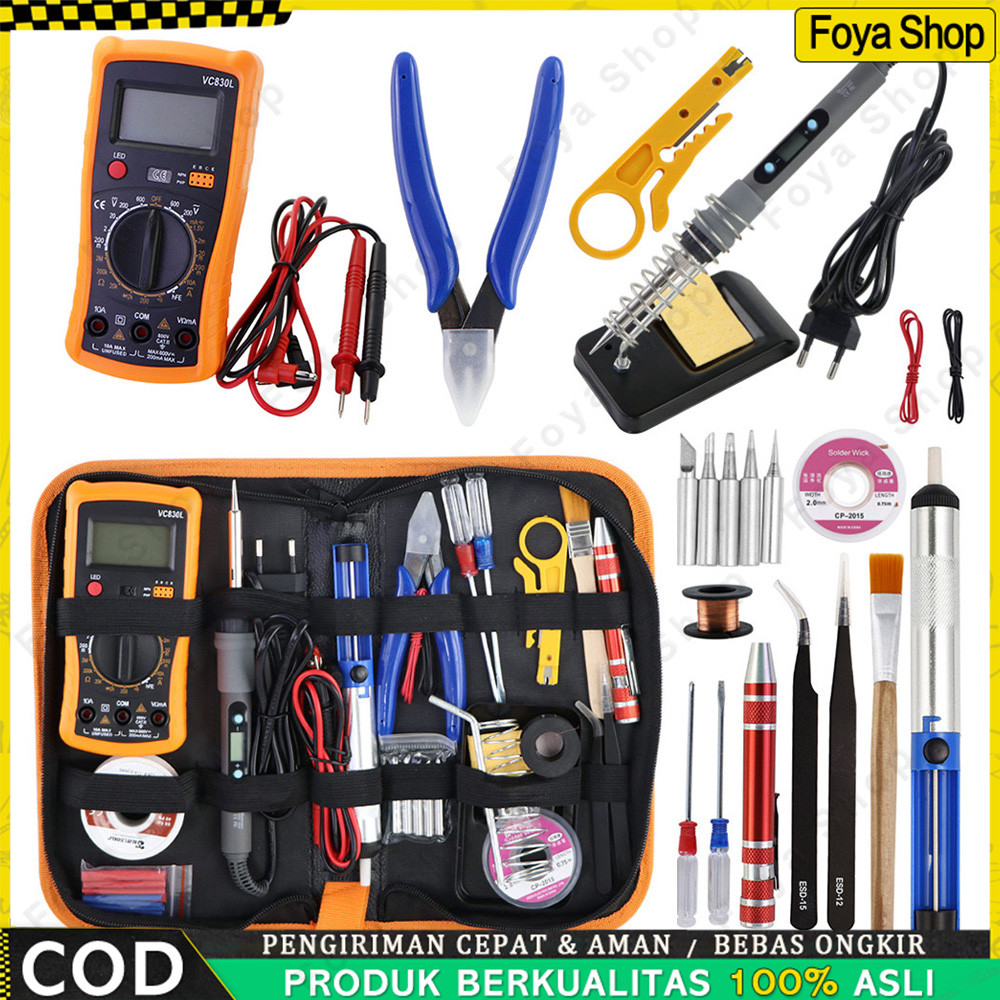 Jual Set Solder Listrik Lengkap Dengan Multimeter Iron Tool Kit 220V ...