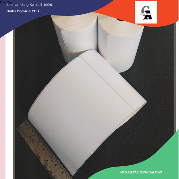 Jual KERTAS LABEL THERMAL STICKER 80X100 MM UNTUK PANDA PRJ-80BL MOBILE ...
