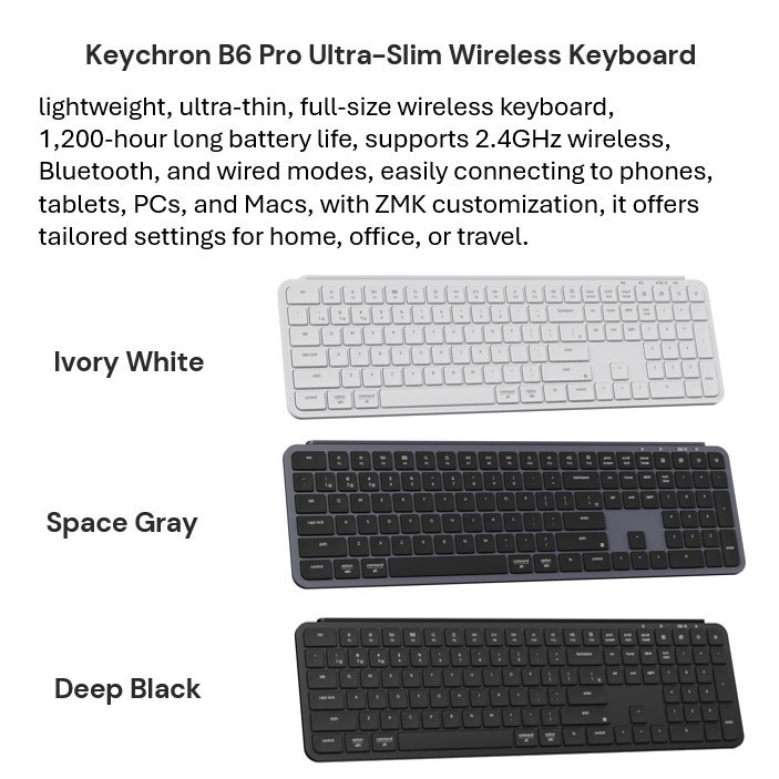 Jual Keychron B6 Pro Ultra-Slim, Lightweight, Ultra-thin and Full-Size ...