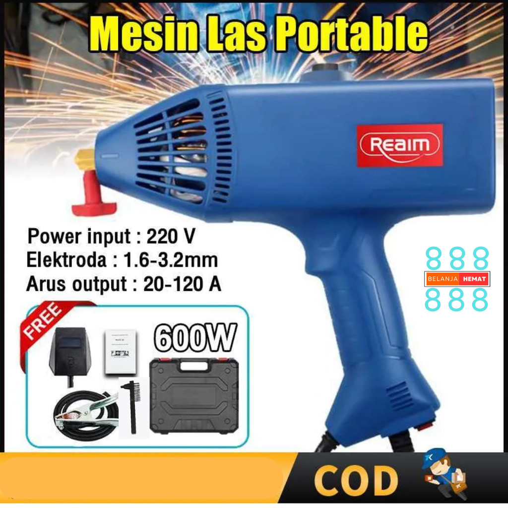 Jual Mesin Las Inverter Portable - Mesin Trafo Las Genggam - 120A 600 ...