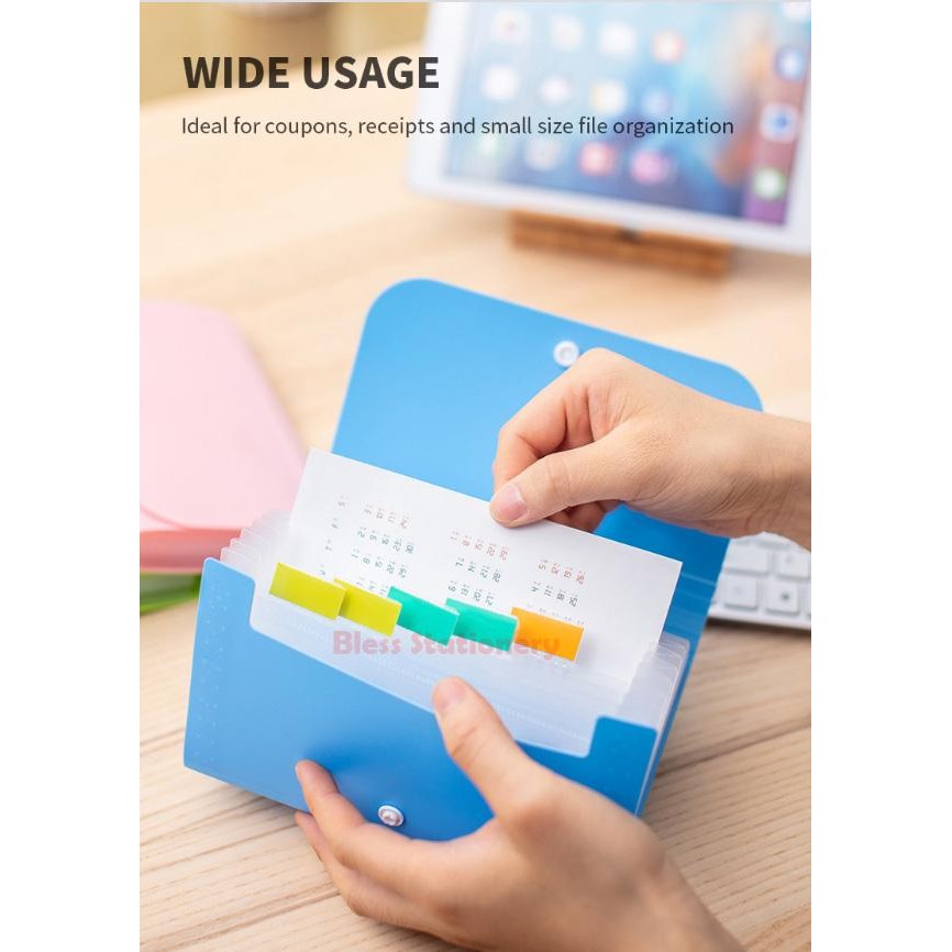 Jual Deli Dompet plastik A6 map uang map nota map giro Expanding File ...