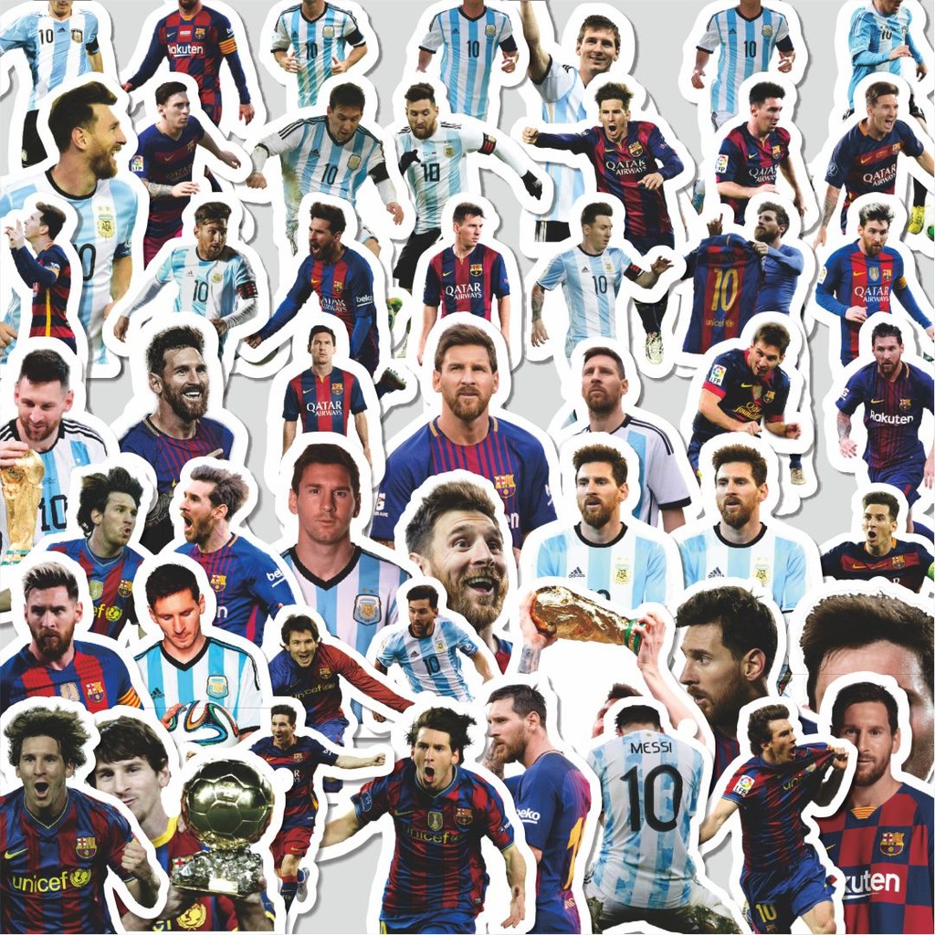 Jual Stiker Cutting Pack Stiker Leo Messi Isi 100Pcs Series Aesthetic ...
