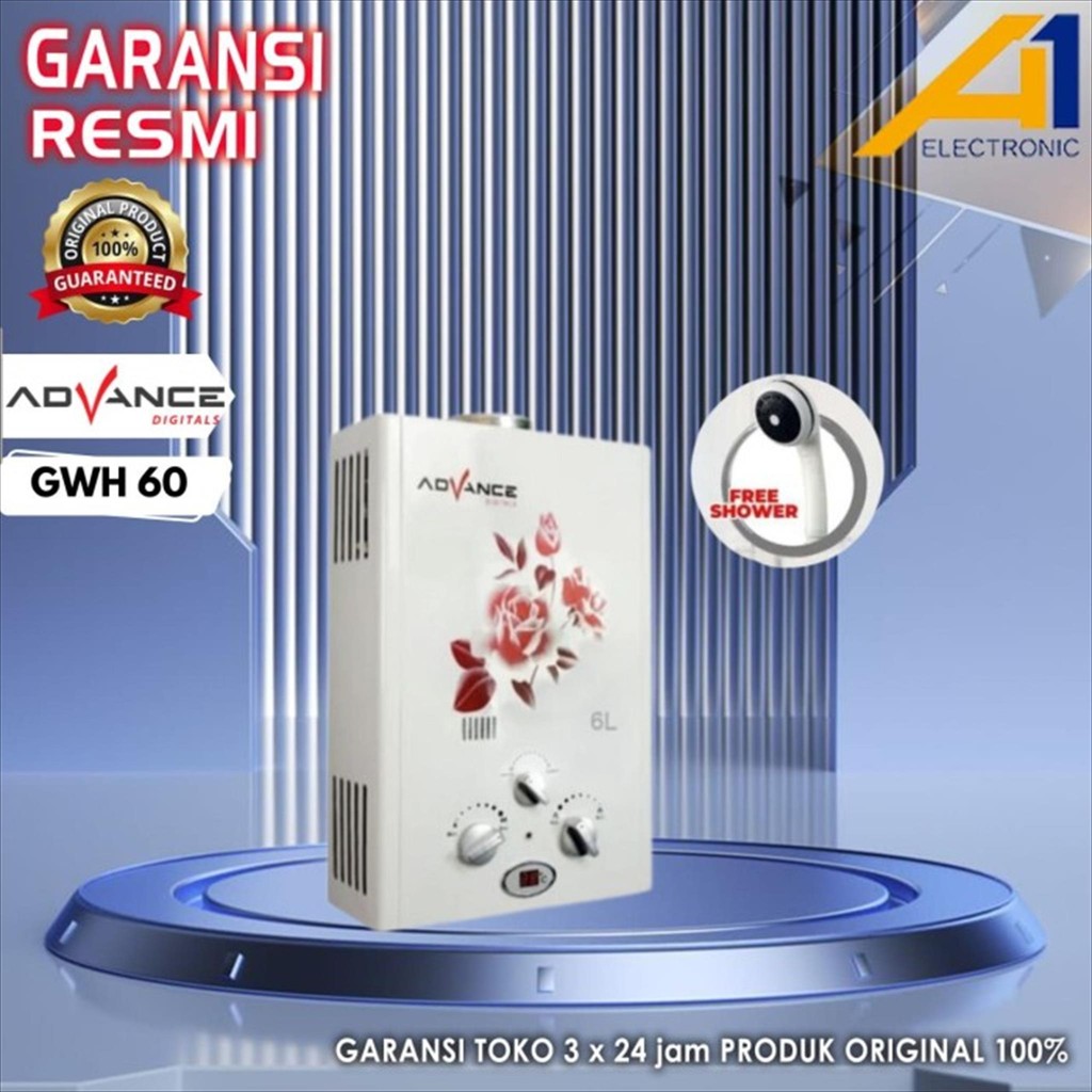 Jual ADVANCE Water Heater Gas GWH 60 / GWH60 , Pemanas Air Instant | Shopee Indonesia