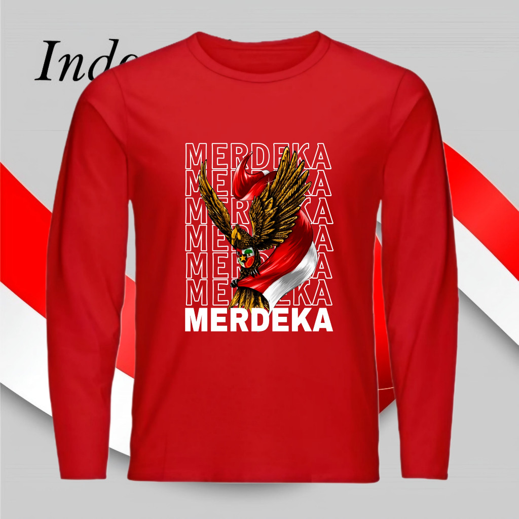 Jual PROMO ZORA ID TSHIRT KAOS 17 AGUSTUS 2025 LENGAN PANJANG DEWASA / KAOS MERAH PUTIH 80TH ...