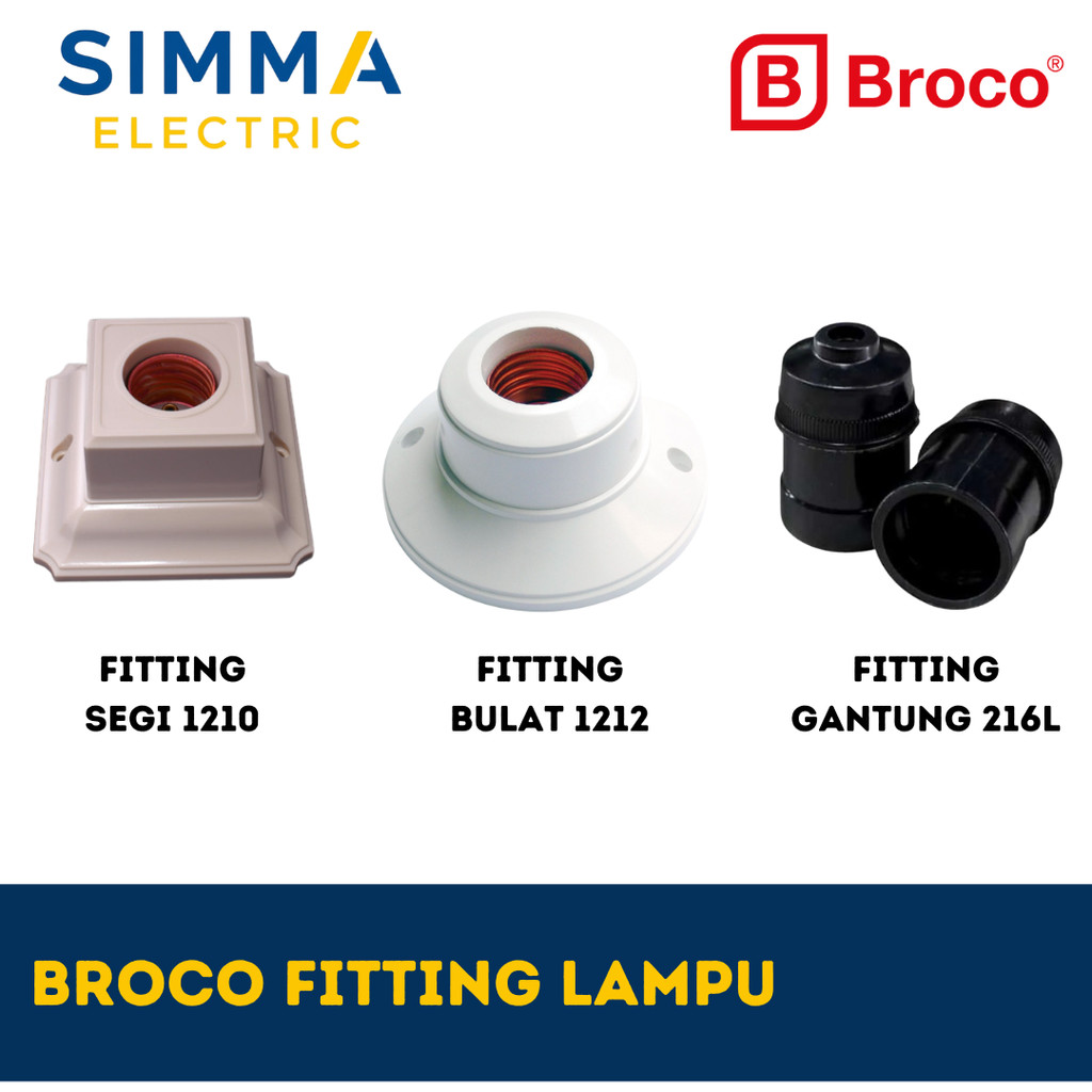 Jual Fitting Lampu Broco Fitting Lampu Persegi Fitting Lampu Bulat ...