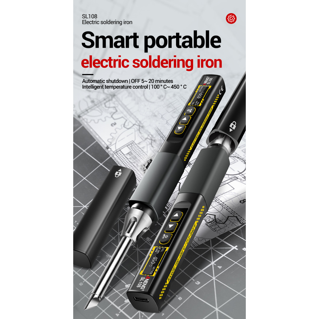 Jual ANENG SL108 T12 Smart Soldering Iron PD QC 96W Adjustable ...
