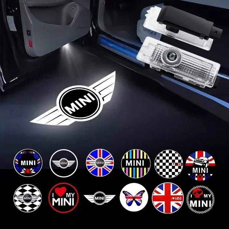 Jual 2pcs LED Car Door Welcome Light Decor Logo For BMW Mini Cooper R50 ...