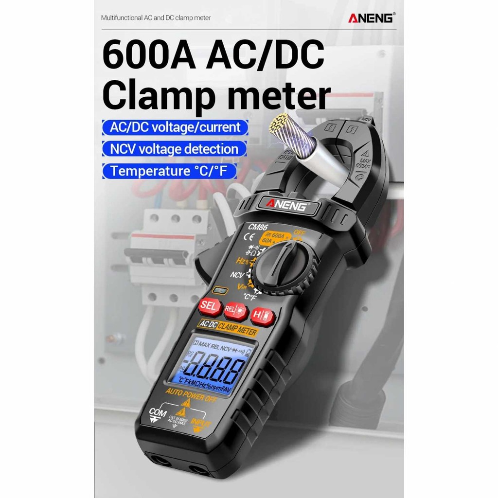 Jual ANENG Clamp Meter Digital Multimeter Multitester LCD Flashlight ...