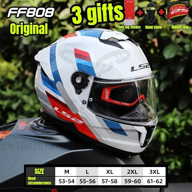 Jual LS2 FF808 STREAM II Full Face Motorcycle Helmet Dual Visor ...