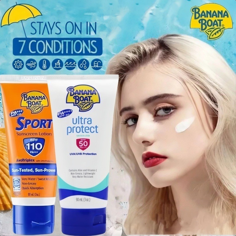 Jual 【COD】Banana Boat Sport Sunscreen SPF 110 PA+++ 90ml /Sunblock ...