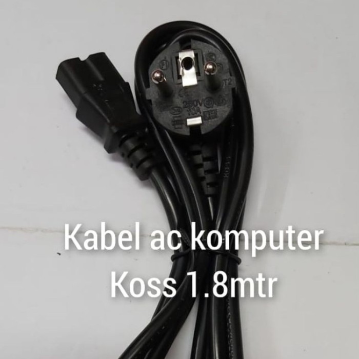 Jual Kabel Komputer Kabel AC Komputer 1,8meter KOSS | Shopee Indonesia