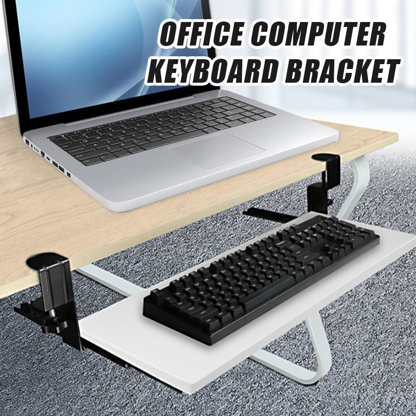 Jual PAY 2Pcs/Set Bracket Jepit Underdesk Keyboard Tray Clamp Desk ...
