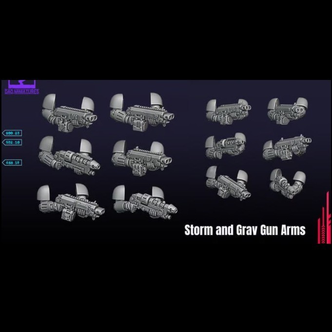 Jual Warhammer 40k Bits - Solar Legionnaires Storm Bolter and Grav Gun ...