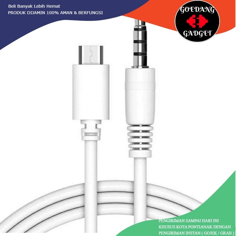 Jual KABEL V8 KABEL SOUNDCARD V8 V8S KABEL MICROUSB TO AUX 3.5MM KABEL ...