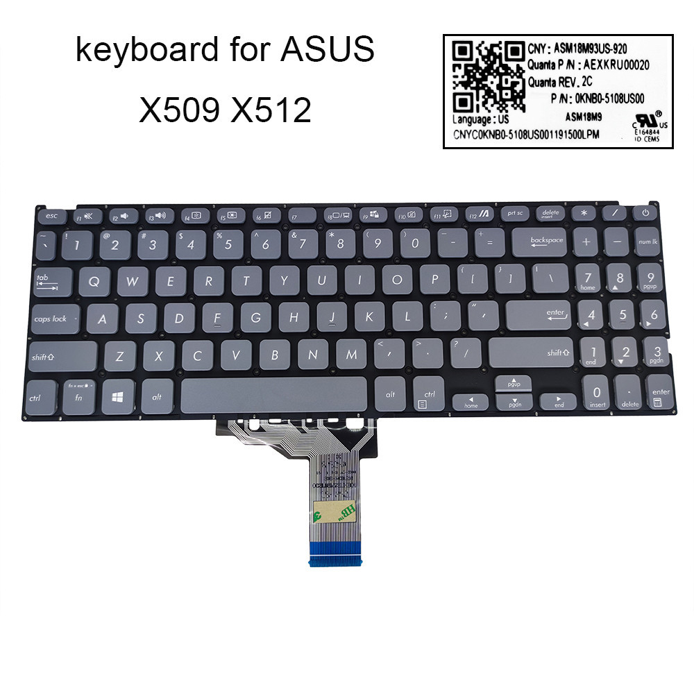 Jual PREORDER X509 X512 US SP Spanish Keyboard for Asus VivoBook M509 ...
