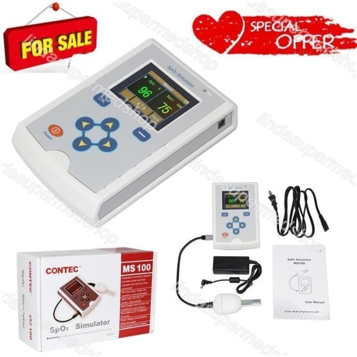 Jual CONTEC MS100 SPO2 Simulator Pulse Oximeter Blood Oxygen Pulse Rate ...