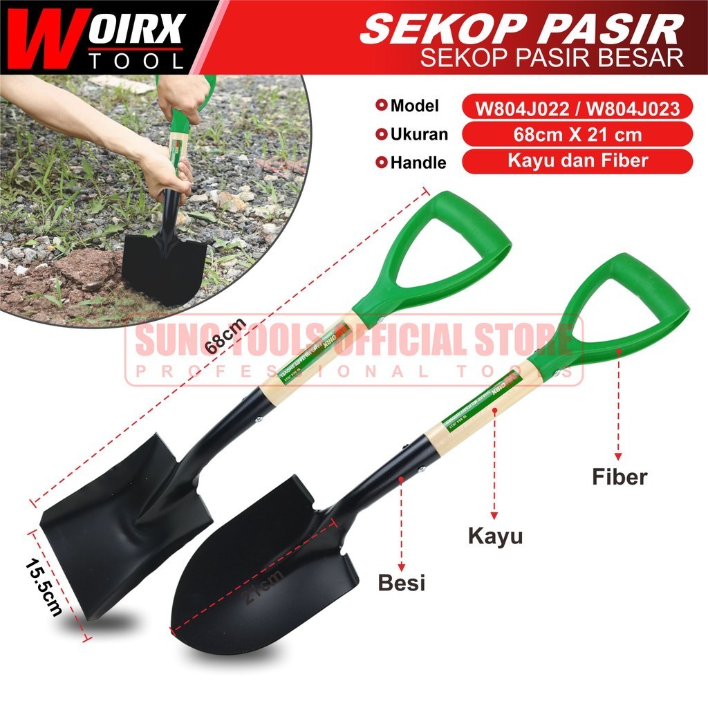 Jual WOIRX TOOL Skop Taman Kebun Sekop Pasir Besar Lancip Persegi Skup ...