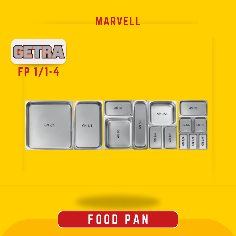 Jual FOOD PAN GETRA FP 1/1-4 NON PERFORATED GASTRONOM PAN STAINLESS ...