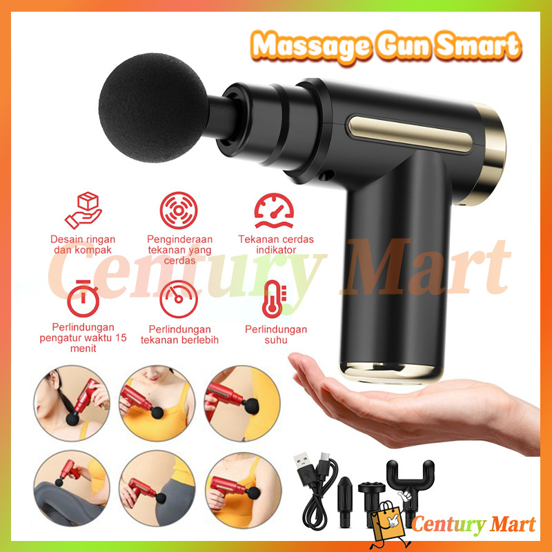Jual Massage Gun 4 IN 1/Pijat Elektrik Fasciaes Gun /Massager Gun Hitam ...