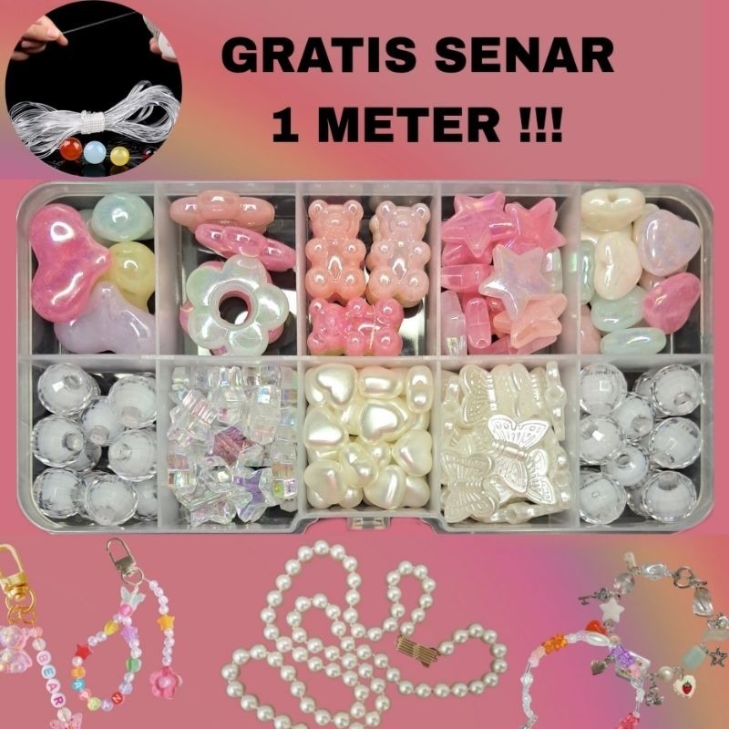 Jual JM Manik manik 1 set kotak/ manik 1 set box/ manik manik kotak dan ...