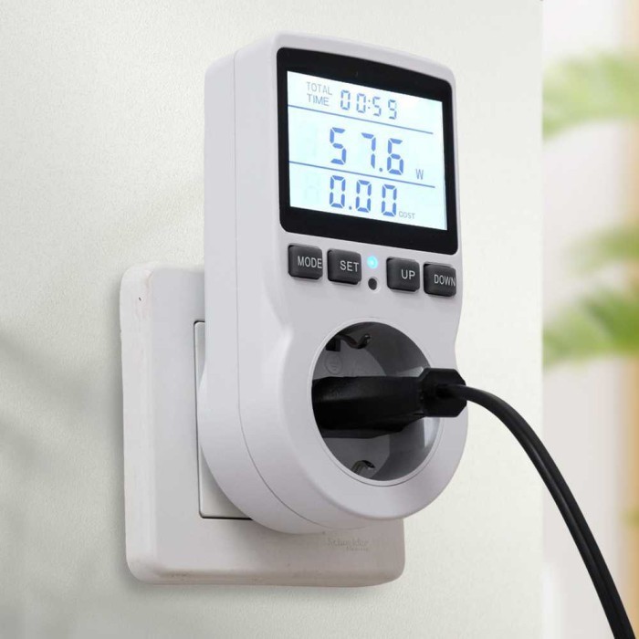 Jual Alat Ukur Watt Listrik PLN Wall Socket Power Meter Energy 3680 ...