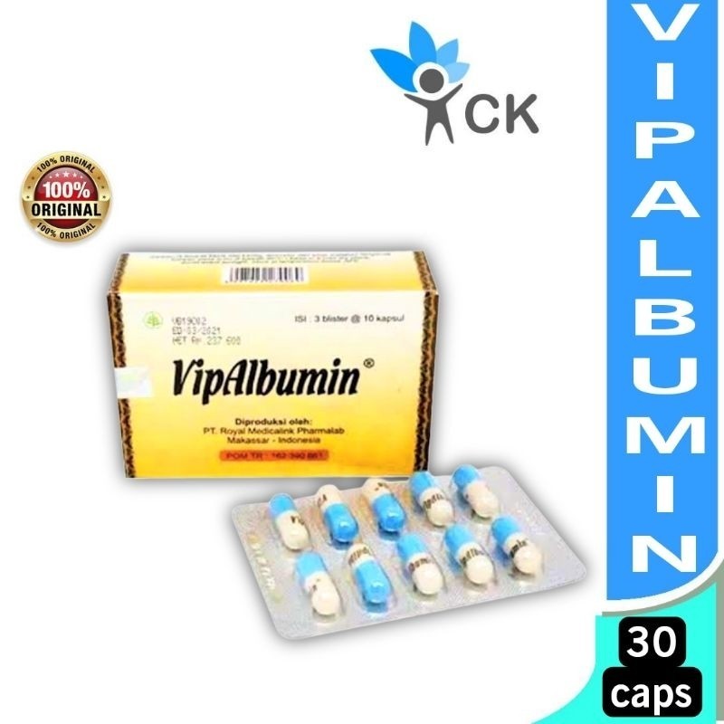 Jual VIPALBUMIN CAPSULE @30 CAPS, ekstrak ikan gabus untuk kesehatan ...