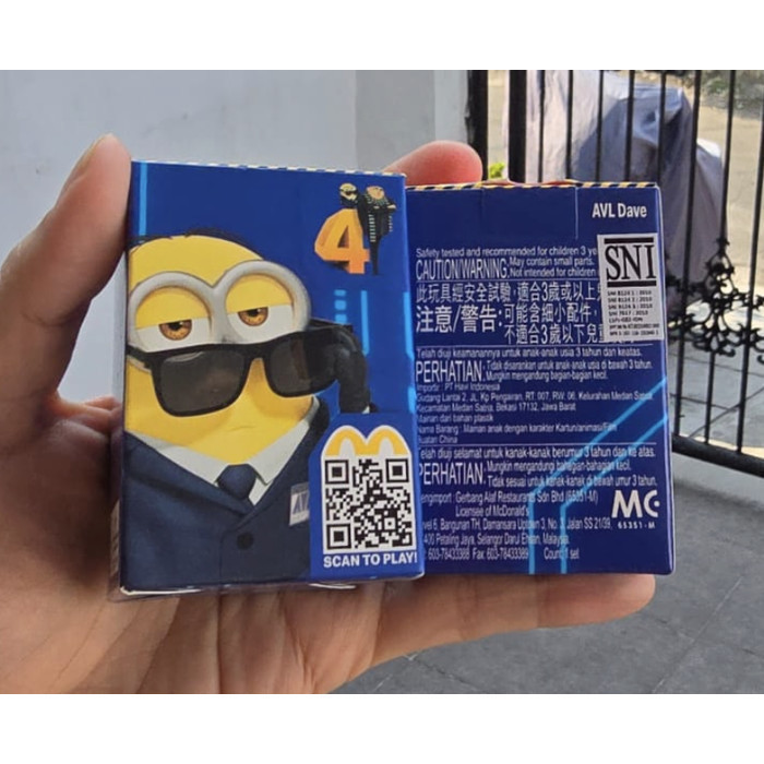 Jual [ORIGINAL BOSS} AVL DAVE Minion Happy Meal McD 2024 Despicable Me ...