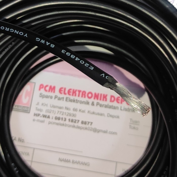 Jual SP99 Kabel AWG8 AWG 8 8AWG Merah Hitam per meter Tebal diameter 10mm - Hitam | Shopee Indonesia