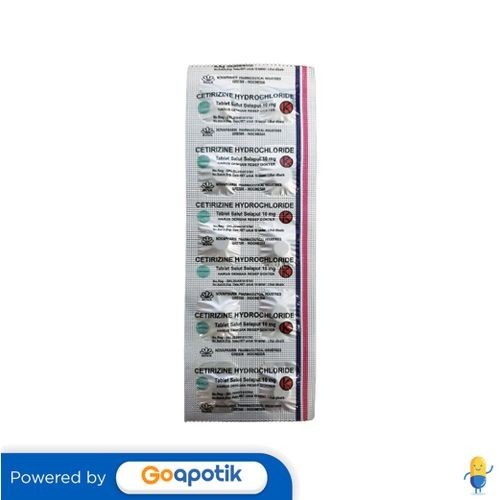 Jual Cetirizine Hydrochloride Novapharin 10 Mg Strip 10 Tablet | Shopee ...