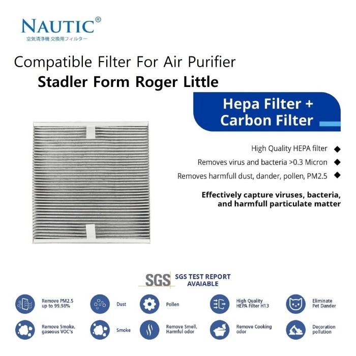 Jual HEPA Filter Stadler Form Roger Little Dual Air Purifier R-114 ...