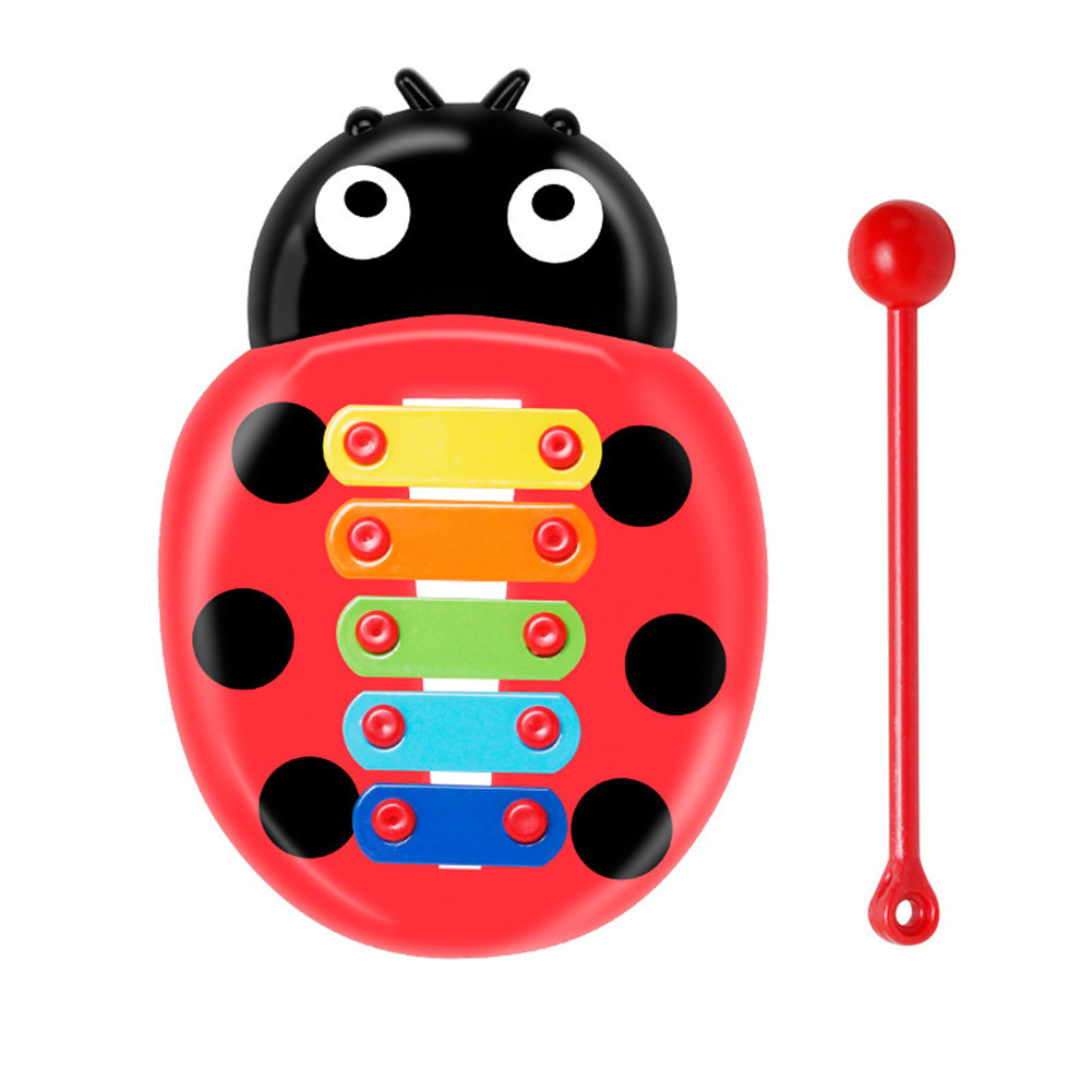 Jual Ladybug Xylophone 8 Notes Glockenspiel Xylophone with Mallet ...