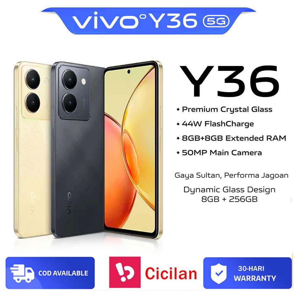 Jual 5G HP VIVO Y36 RAM8 256GB fast charging 6.64-inch handphone ...