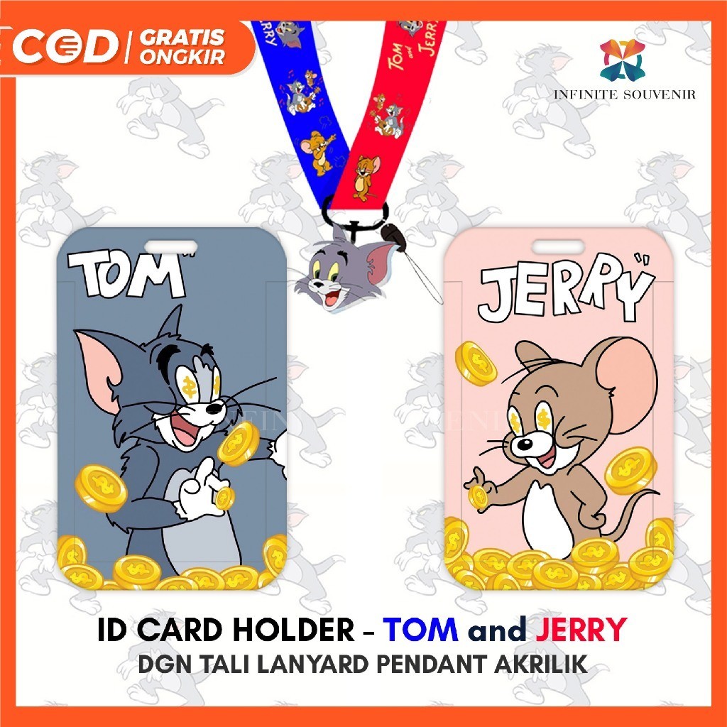 Jual [N003] TOM and JERRY / Name Tag Card Holder Motif Karakter Tom ...