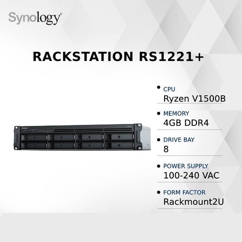 Jual Synology Rackstation RS1221+ 4GB - NAS 8 Bay AMD Ryzen V1500B ...
