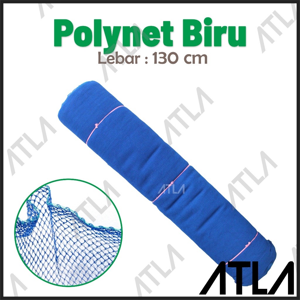 Jual Jaring Polynet Biru 1.3 Meter Waring Pagar Kolam Ikan Teduh ...
