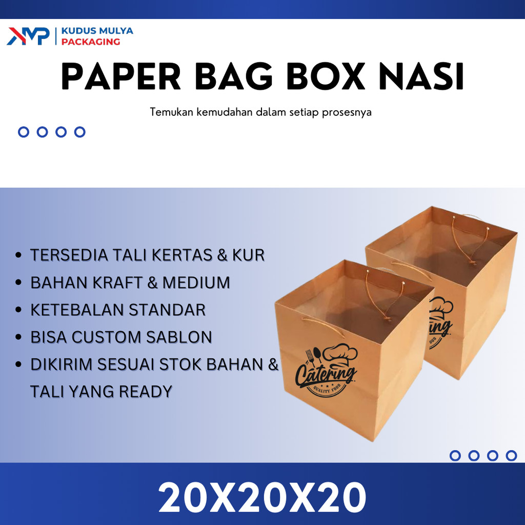 Jual PAPER BAG BOX NASI SABLON / PAPERBAG SABLON BOX NASI / TAS KERTAS ...