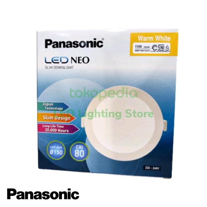 Jual PANASONIC Downlight LED NEO Slim 15W 6500K | Shopee Indonesia