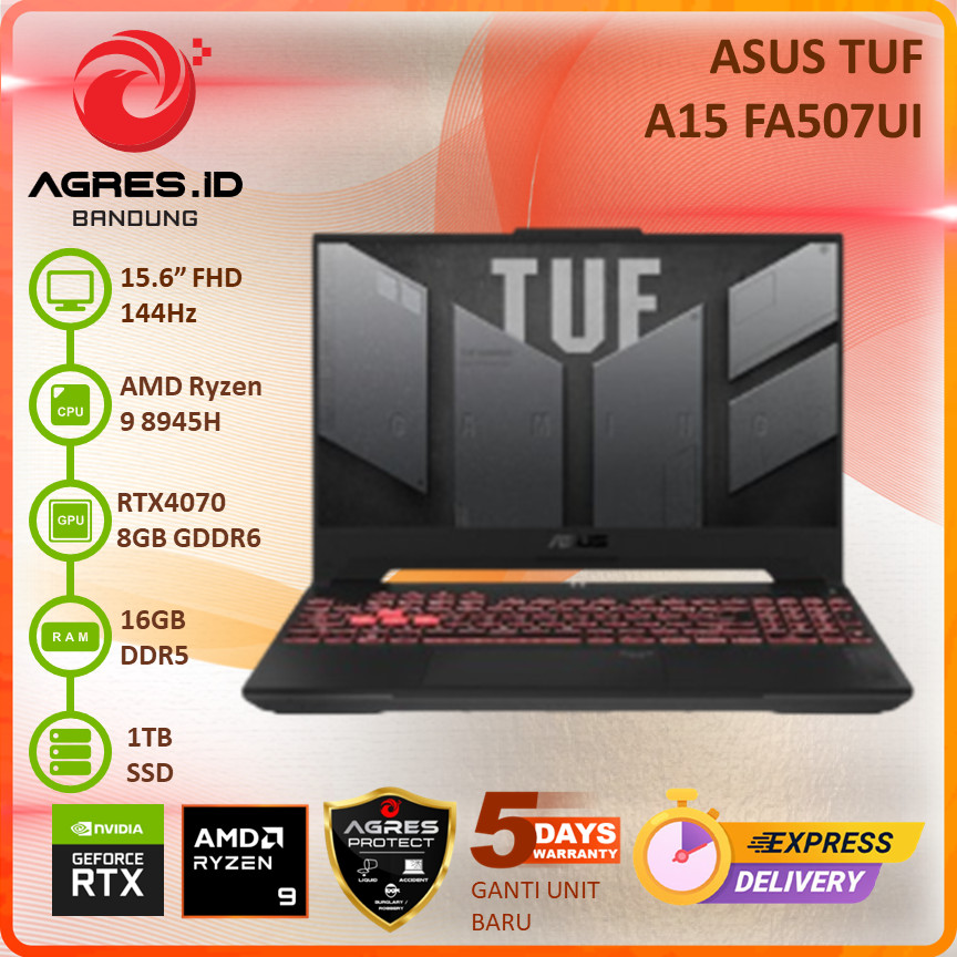 Jual ASUS TUF A15 FA507UI RYZEN 9 8945H RTX4070 16GB 1TB 15.6"FHD IPS ...