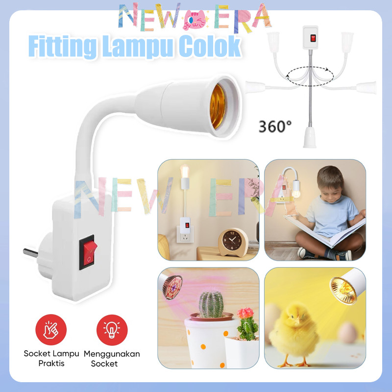 Jual Fitting Lampu Tidur Colok Flexible / Fitting Sambung | Shopee ...