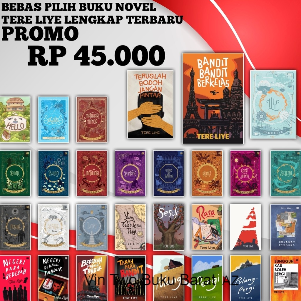 Jual Bebas Pilih Buku Novel Tere Liye Series Paket Serial Bumi ILY ...