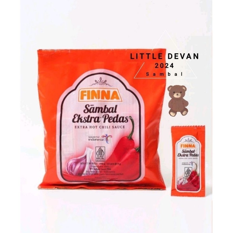 Jual Finna Saus Extra Pedas sachet 22 scht @ 9 gr | Shopee Indonesia