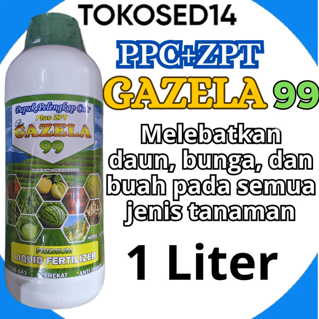 Jual PPC+ZPT GAZELA 99 premium liquid fertilizer 1 Liter | Shopee Indonesia