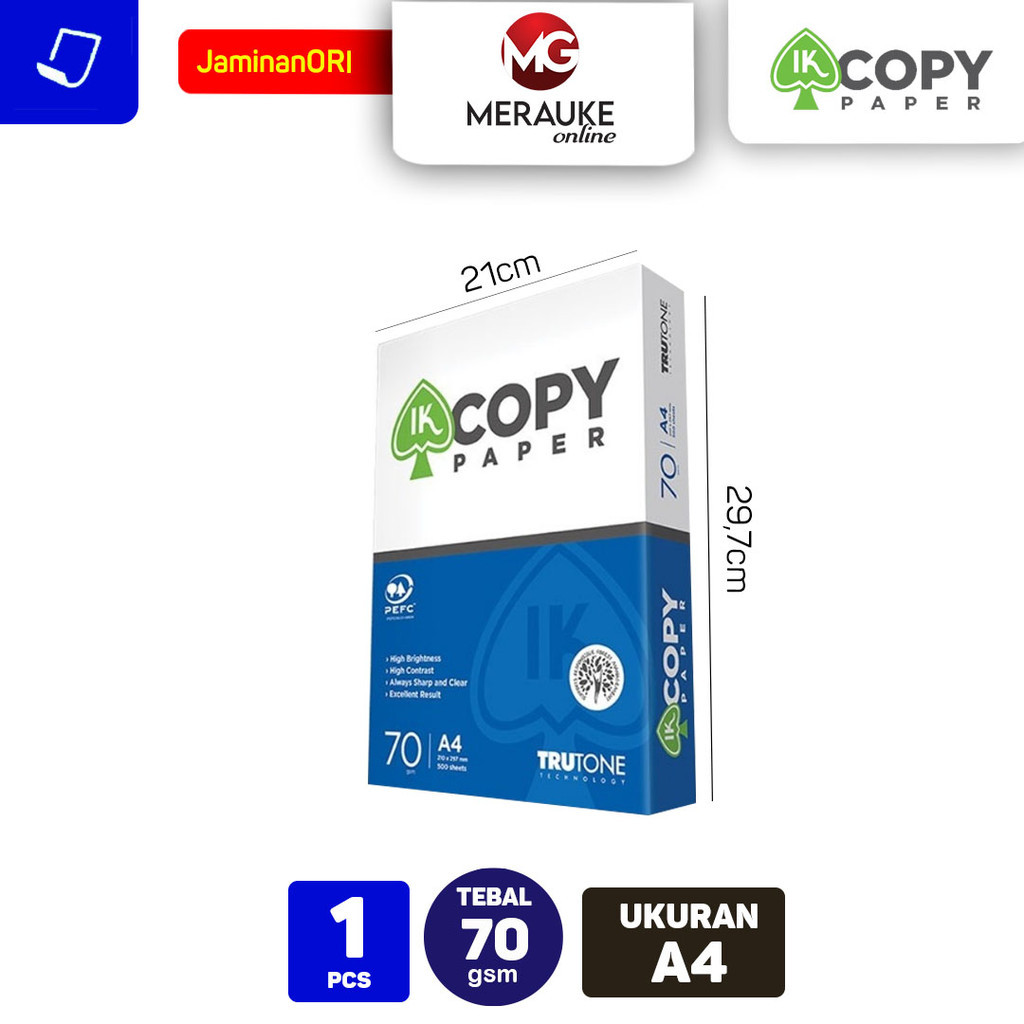 Jual Kertas HVS IK Copy Paper A4 70gsm isi 500 Lembar | Shopee Indonesia
