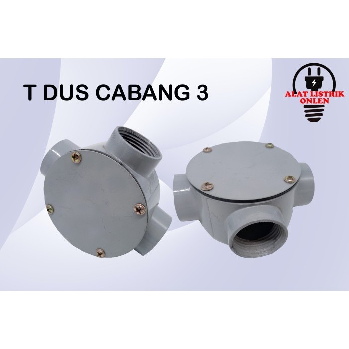 Jual T DOS / T-DUS CABANG 3 ABU - ABU WATER RESISTANT - GALVANIS ...
